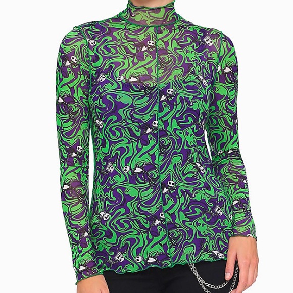 Disney | Tops | Nightmare Before Christmas Hot Topic Mesh Top | Poshmark